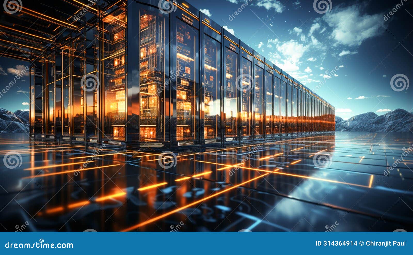 Data Center Cyber Security Storage Stock Photo - Image of computing ...