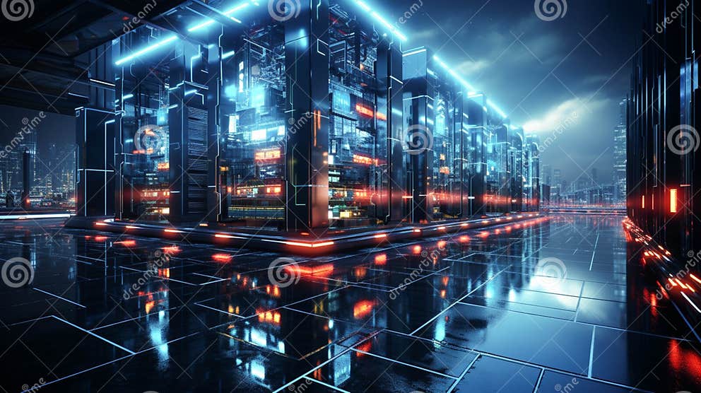 Data Center Cyber Security Storage Stock Photo - Image of support ...