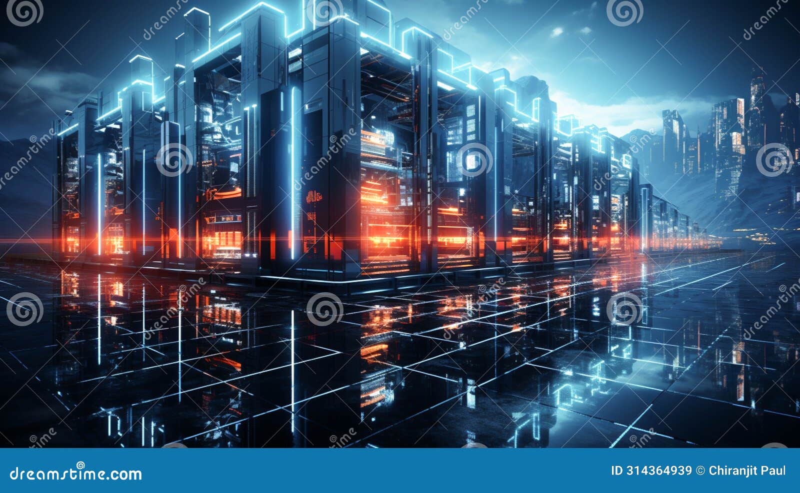 Data Center Cyber Security Storage Stock Image - Image of rack ...
