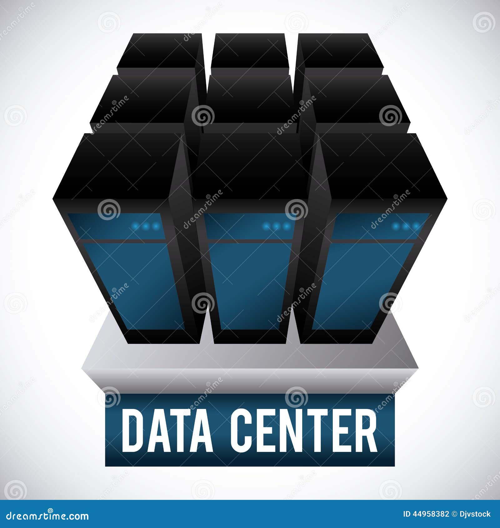 Data center design stock vector. Illustration of business - 44958382