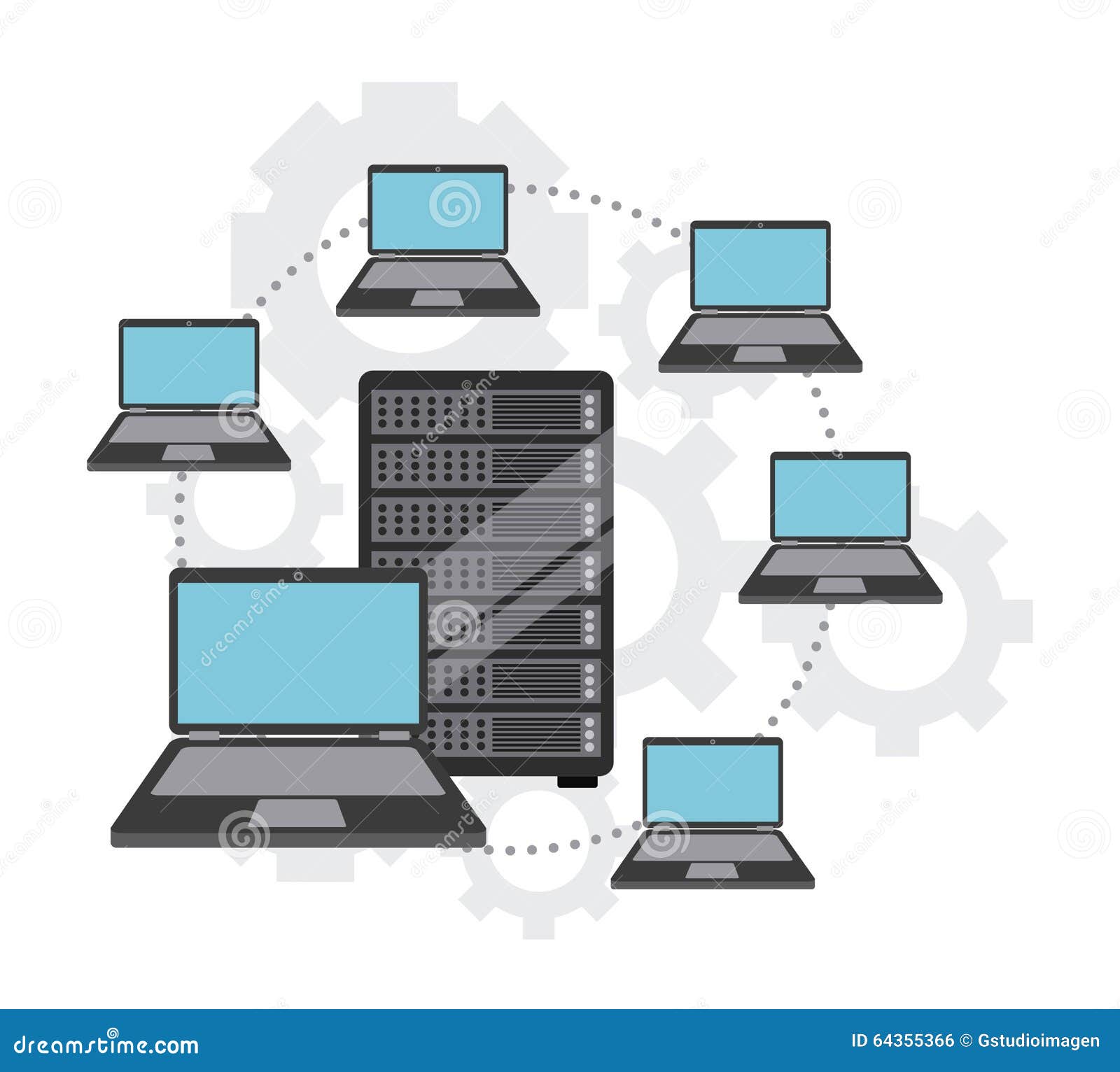 Data center design stock illustration. Illustration of systems - 64355366