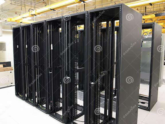 Data Center and Empty Racks Stock Image - Image of power, optical: 25622785