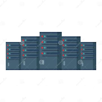 Data Center Flat Clipart Vector Illustration Stock Vector ...