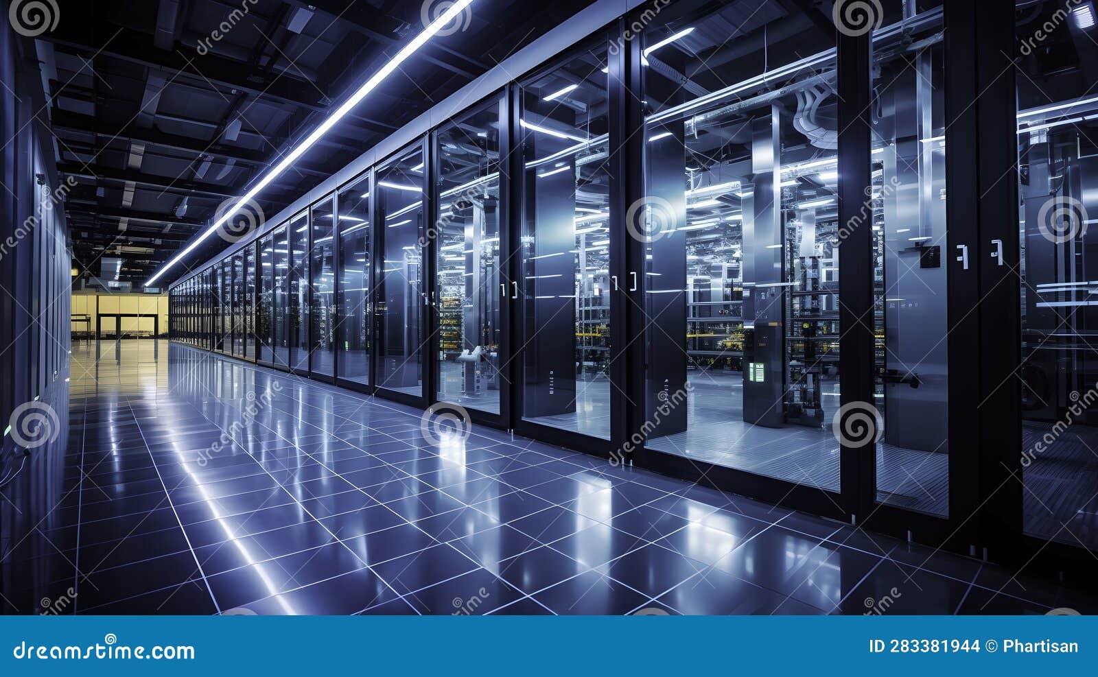 Data center of the future stock illustration. Illustration of data ...