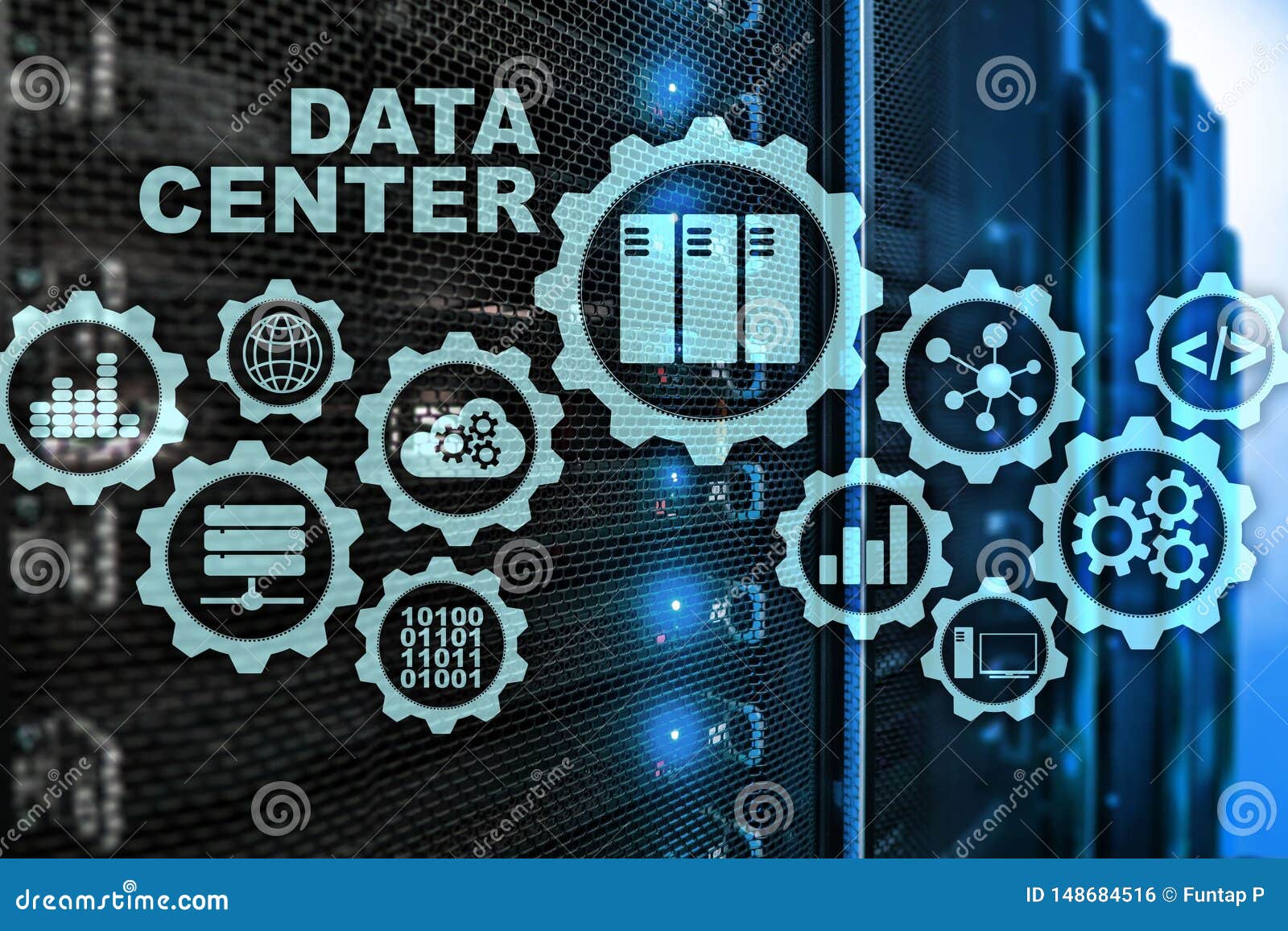 Data Center of the Future on a Virtual Screen. Business Information ...