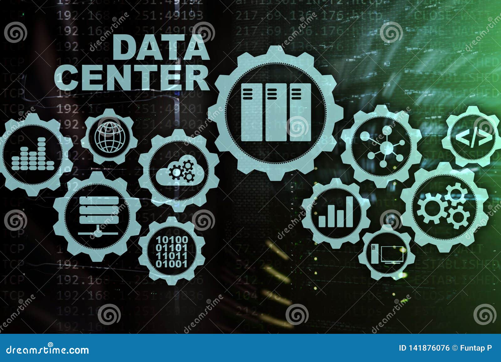 Data Center of the Future on a Virtual Screen. Business Information ...