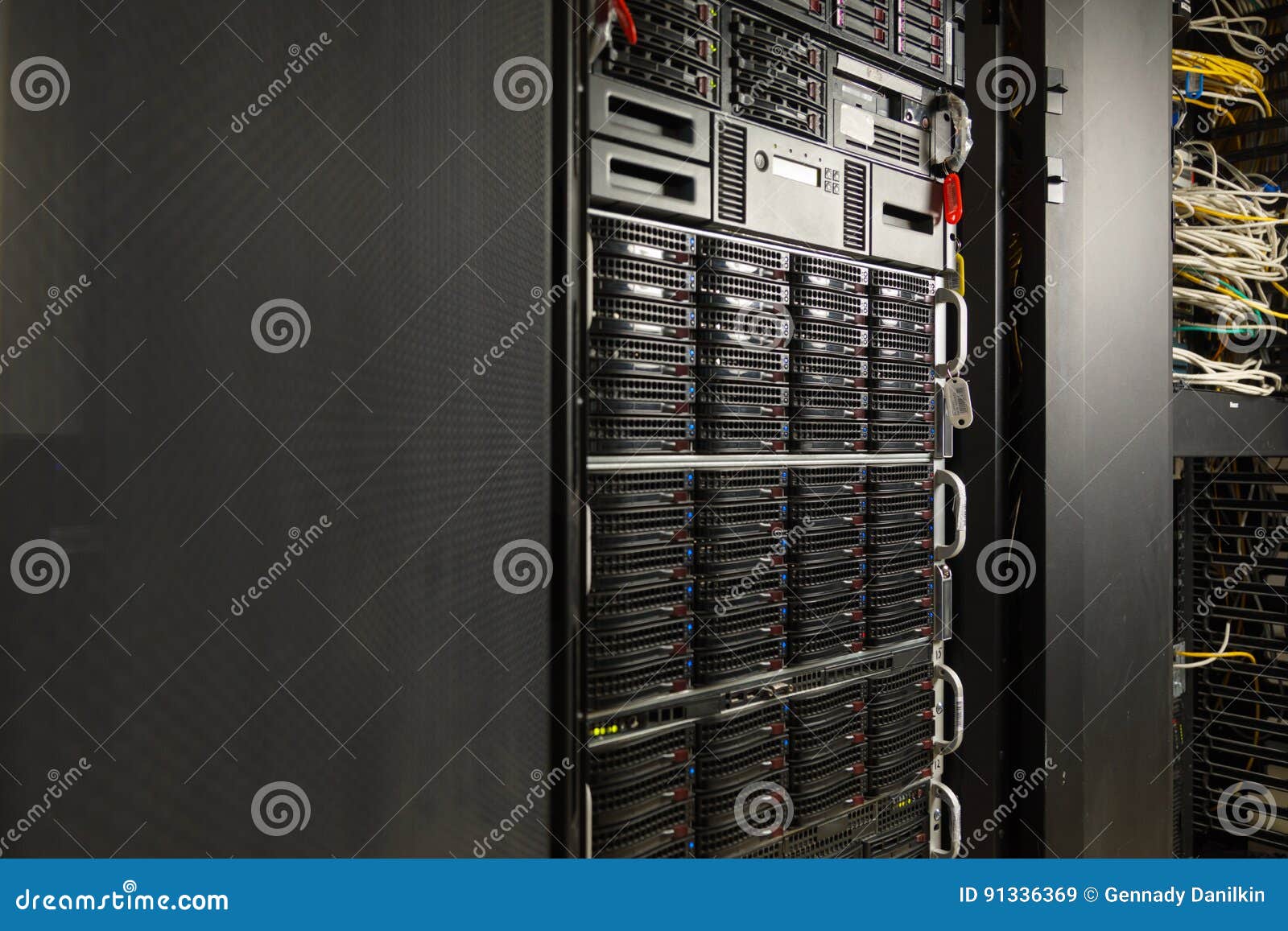 Data Center with Hard Drives Stock Image - Image of computernetwork ...