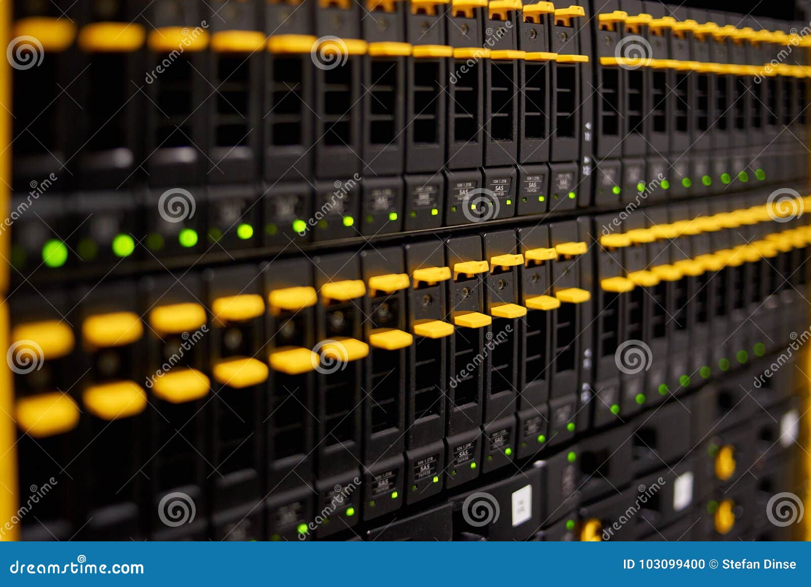 Data Center Highspeed Server Storage Stock Photo - Image of black, hard ...
