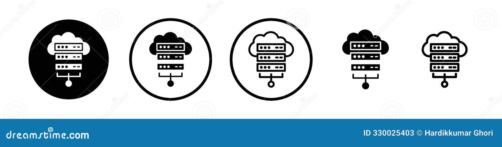 Data Center Icon Vector Set on White Background Stock Illustration ...