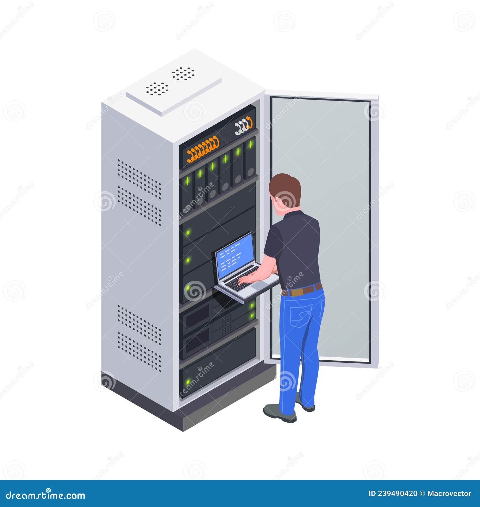 Data Center Icon stock vector. Illustration of work - 239490420