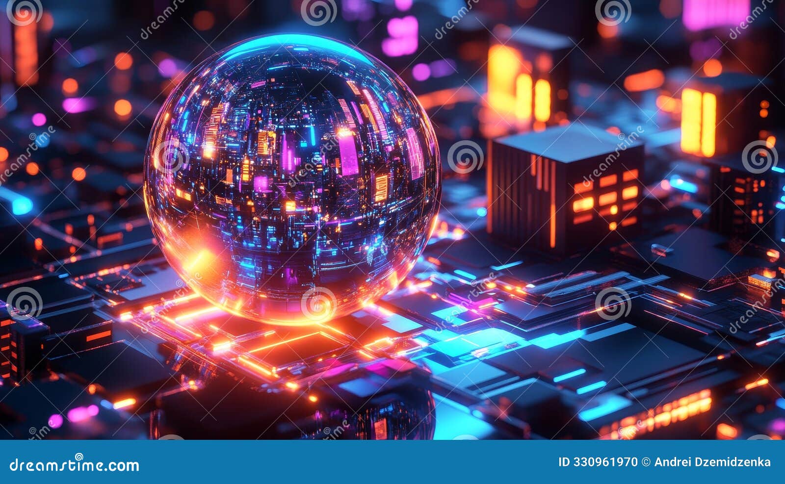 Data Center Information Network on Abstract Background Blue Wallpaper ...