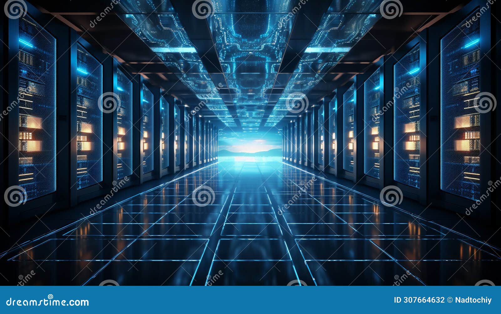 Data center interior stock photo. Image of security - 307664632