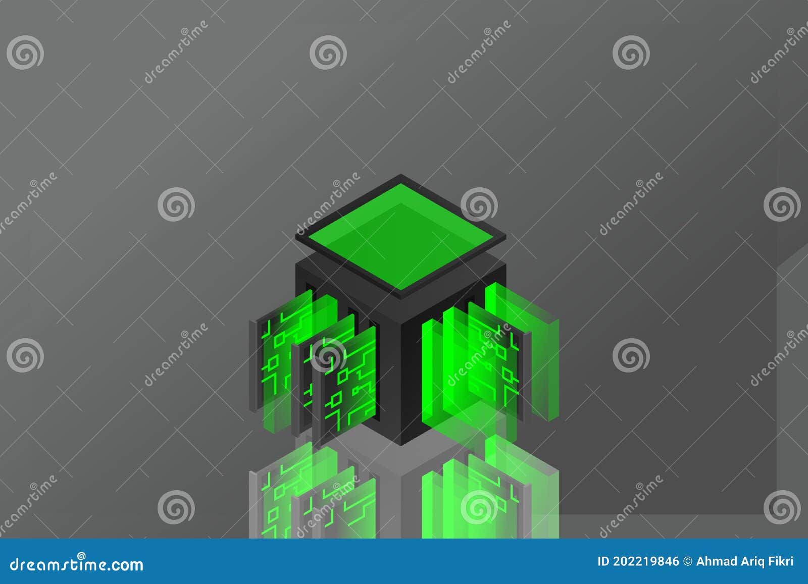 Data Center Isometric Icon, Database and Cloud Data Storage Concept ...
