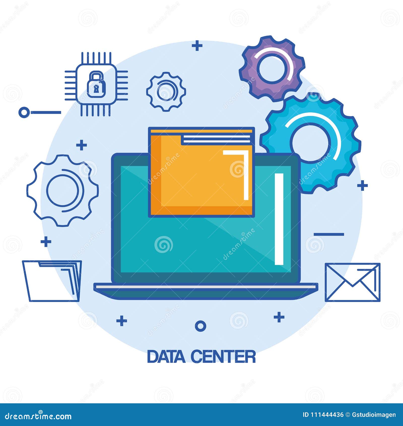 Computer File Folder Icon, Outline Style Cartoon Vector | CartoonDealer ...