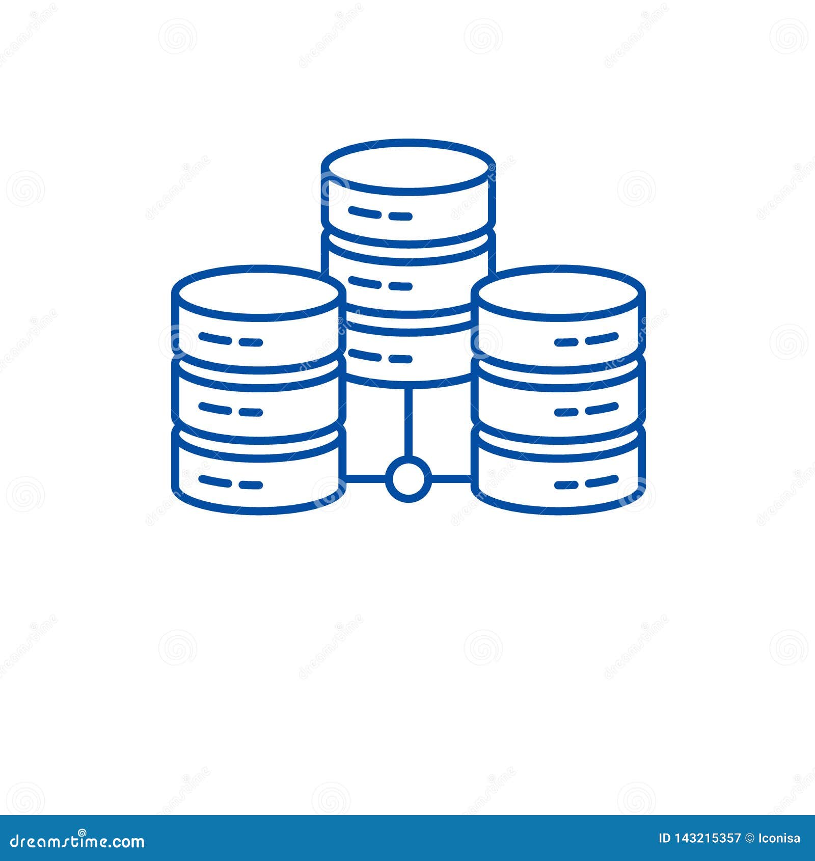 Data Center Line Icon Concept. Data Center Flat Vector Symbol, Sign ...