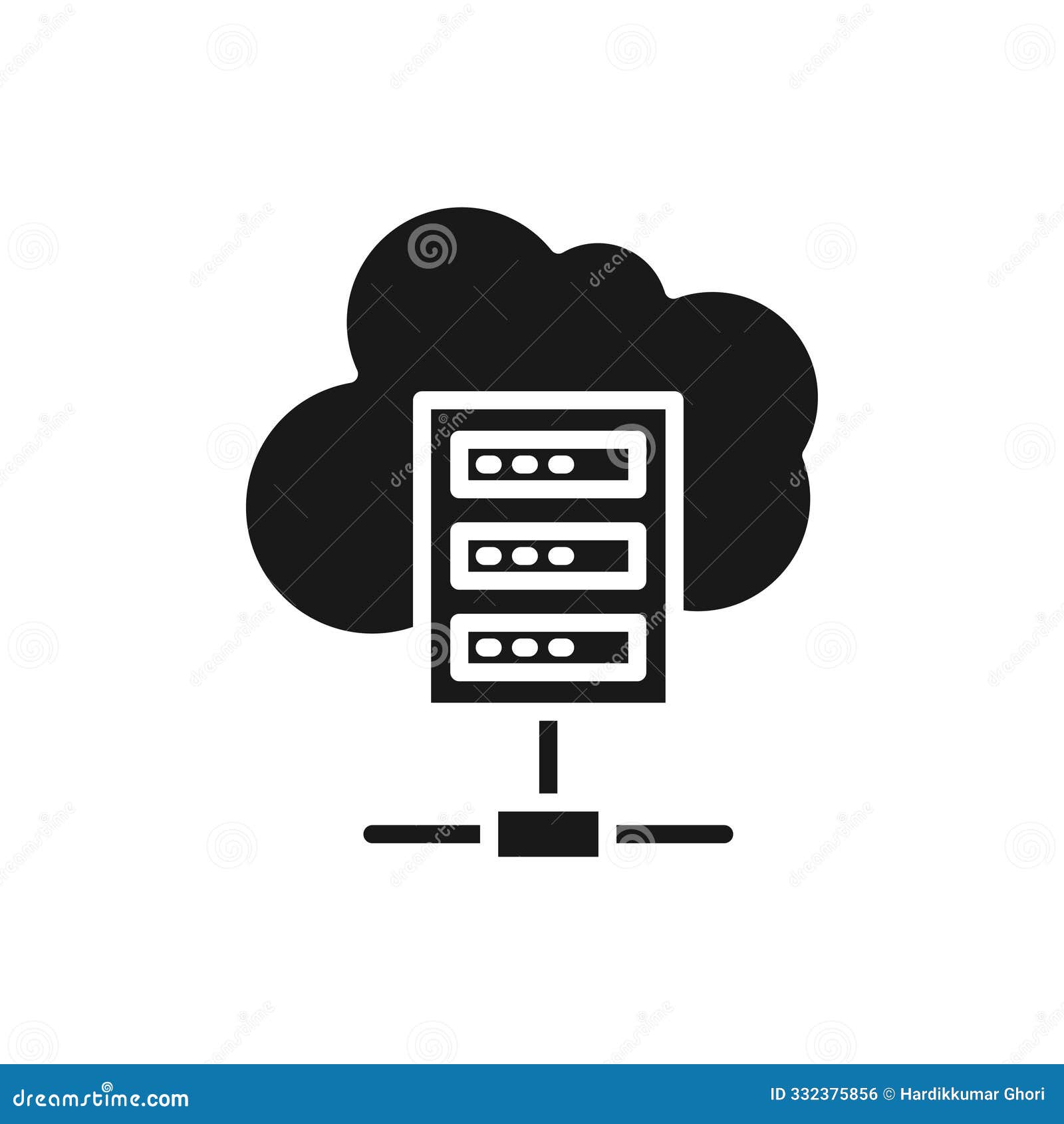 Data Center Line Icon Isolated on White Background Stock Illustration ...