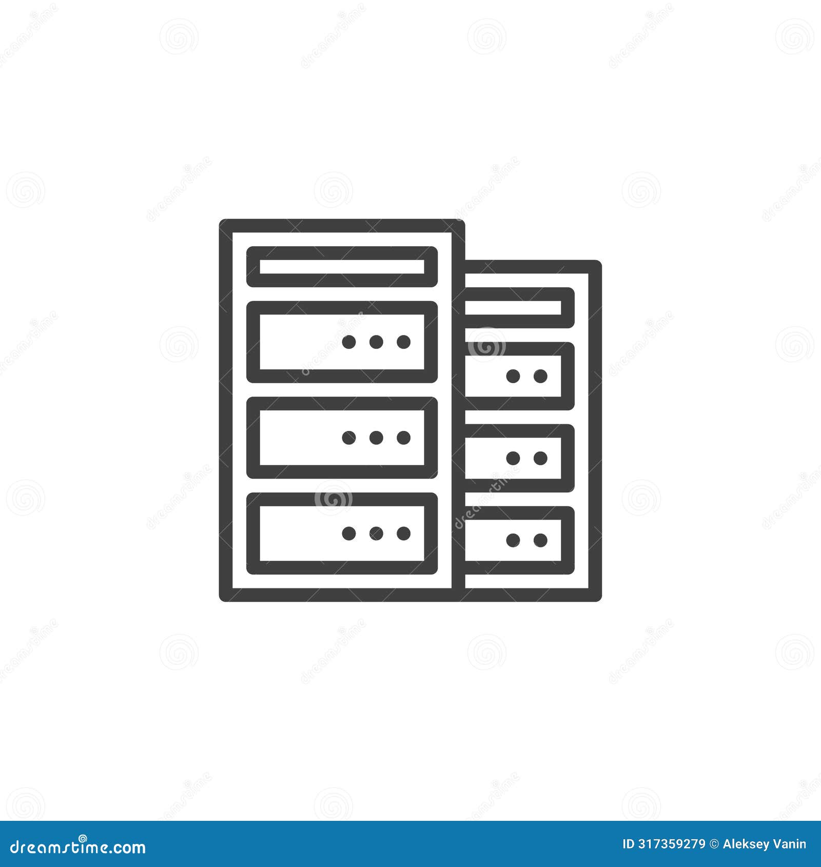 Data Center line icon stock vector. Illustration of vector - 317359279
