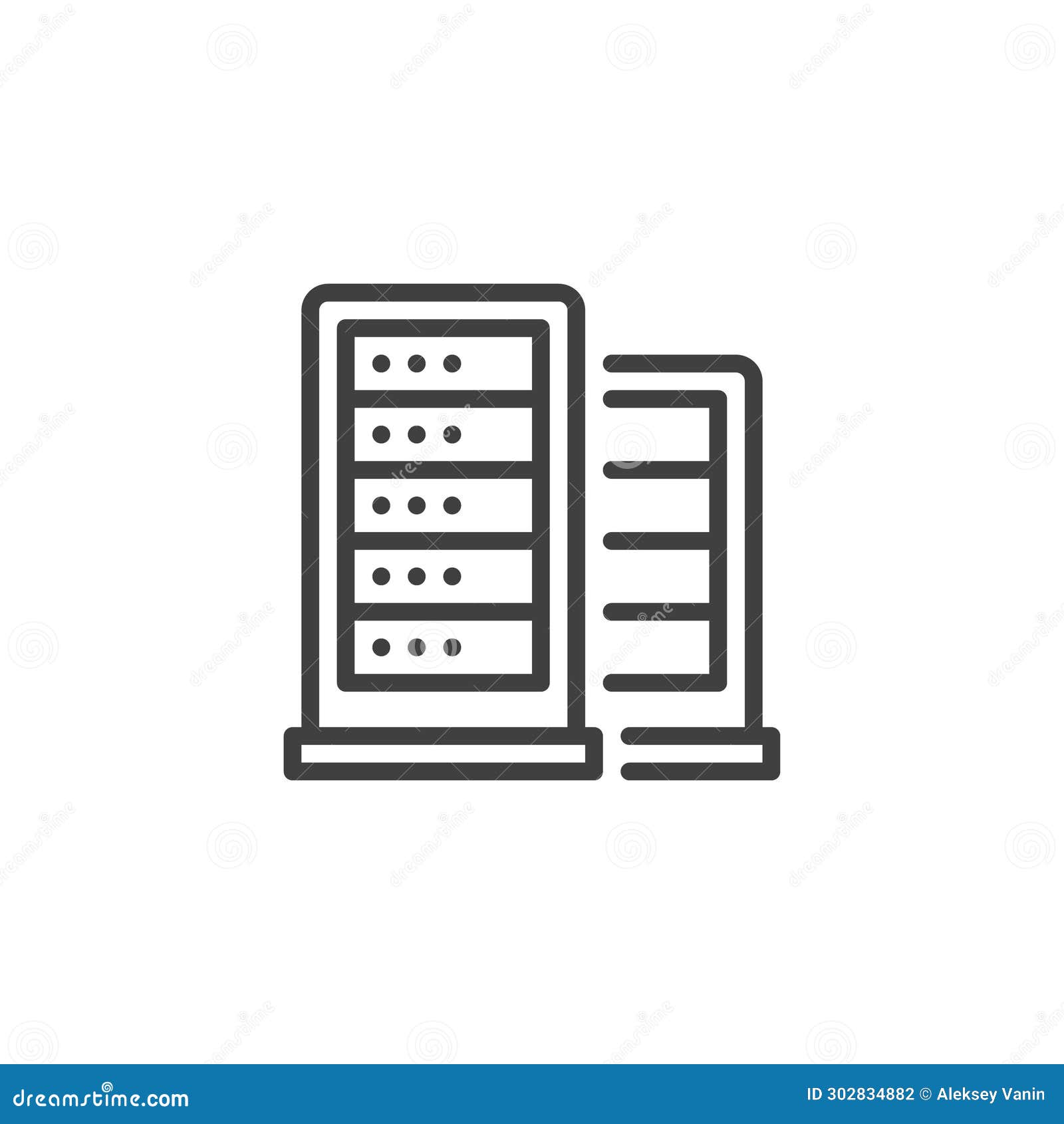 Data Center line icon stock vector. Illustration of line - 302834882