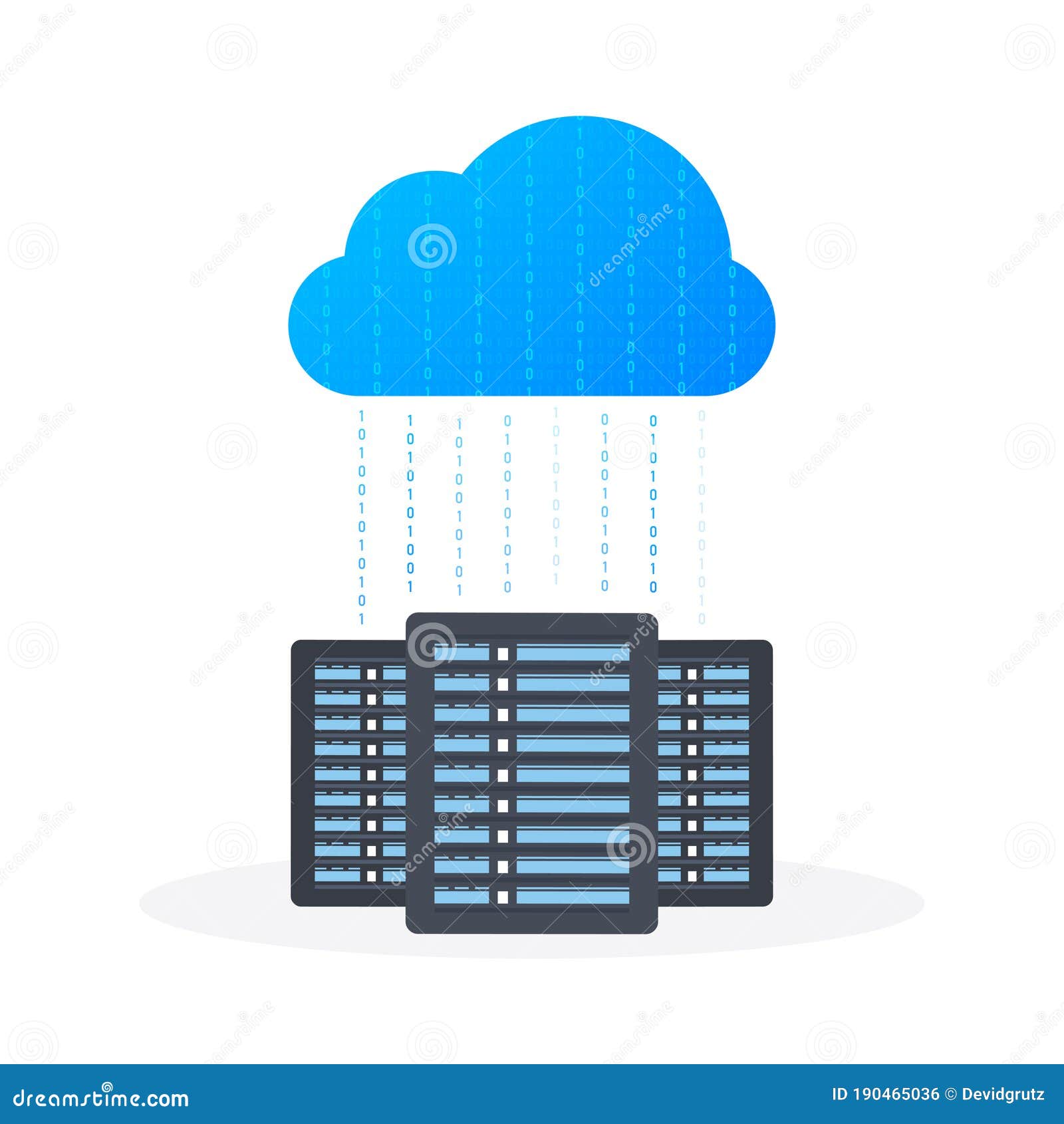 Data Center. Mainframe Service Concept Banner, Server Rack. Server Room ...