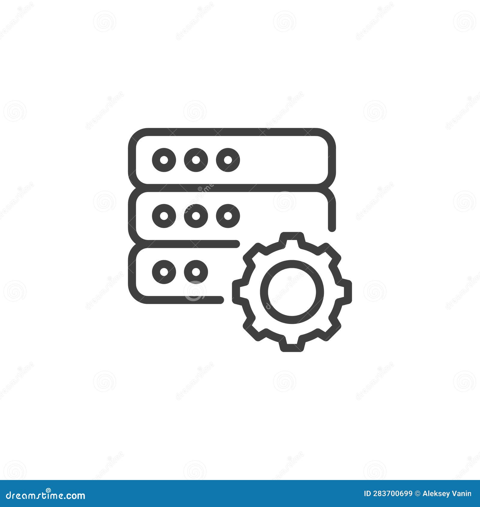Data Center Maintenance Line Icon Stock Vector - Illustration of ...