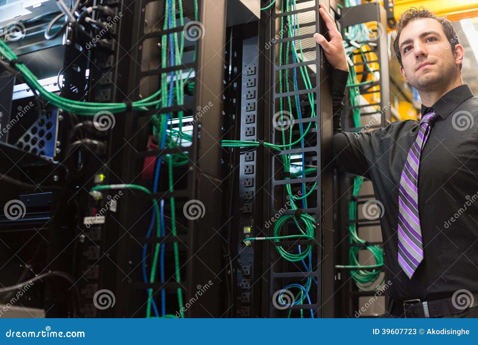 Data center manager stock image. Image of wireless, cable - 39607723