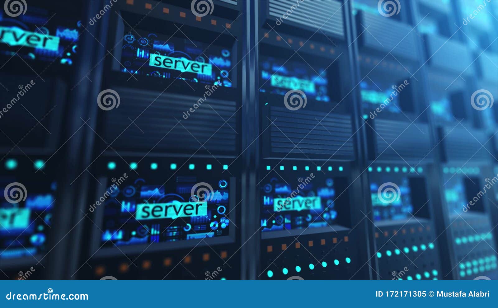 Network and data servers stock video. Video of modern - 172171305