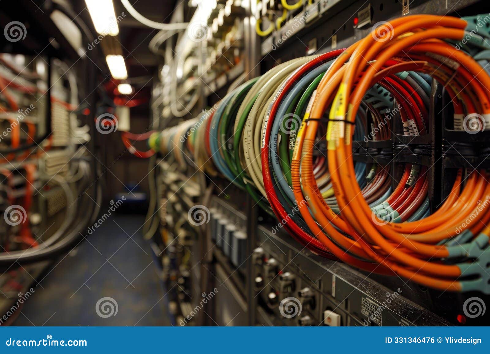 Data Center Network Cabling Close Up Stock Photo - Image of hardware ...