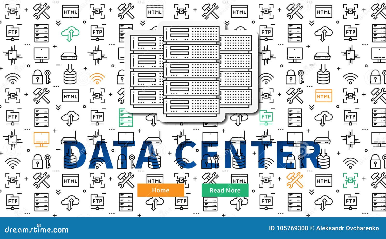 Network Equipment Linear Icon Concept. Network Equipment Line Vector ...