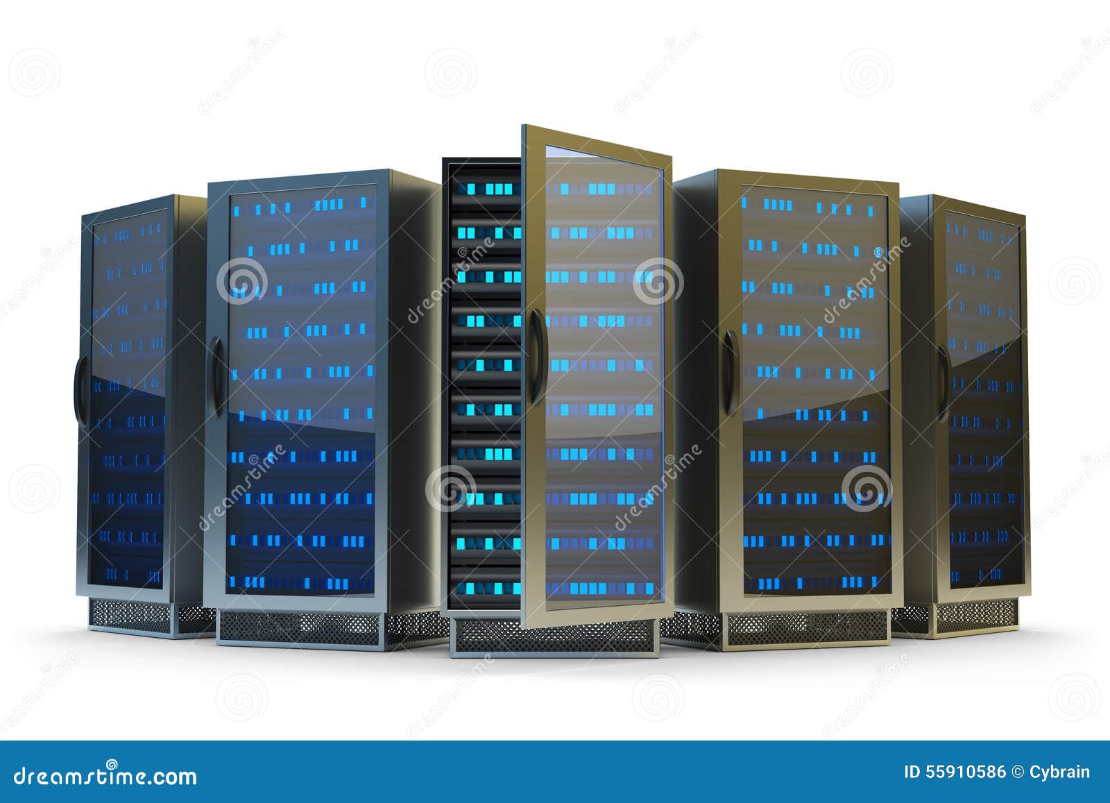 Data Center, Network Server and Internet Hosting Concept Stock ...