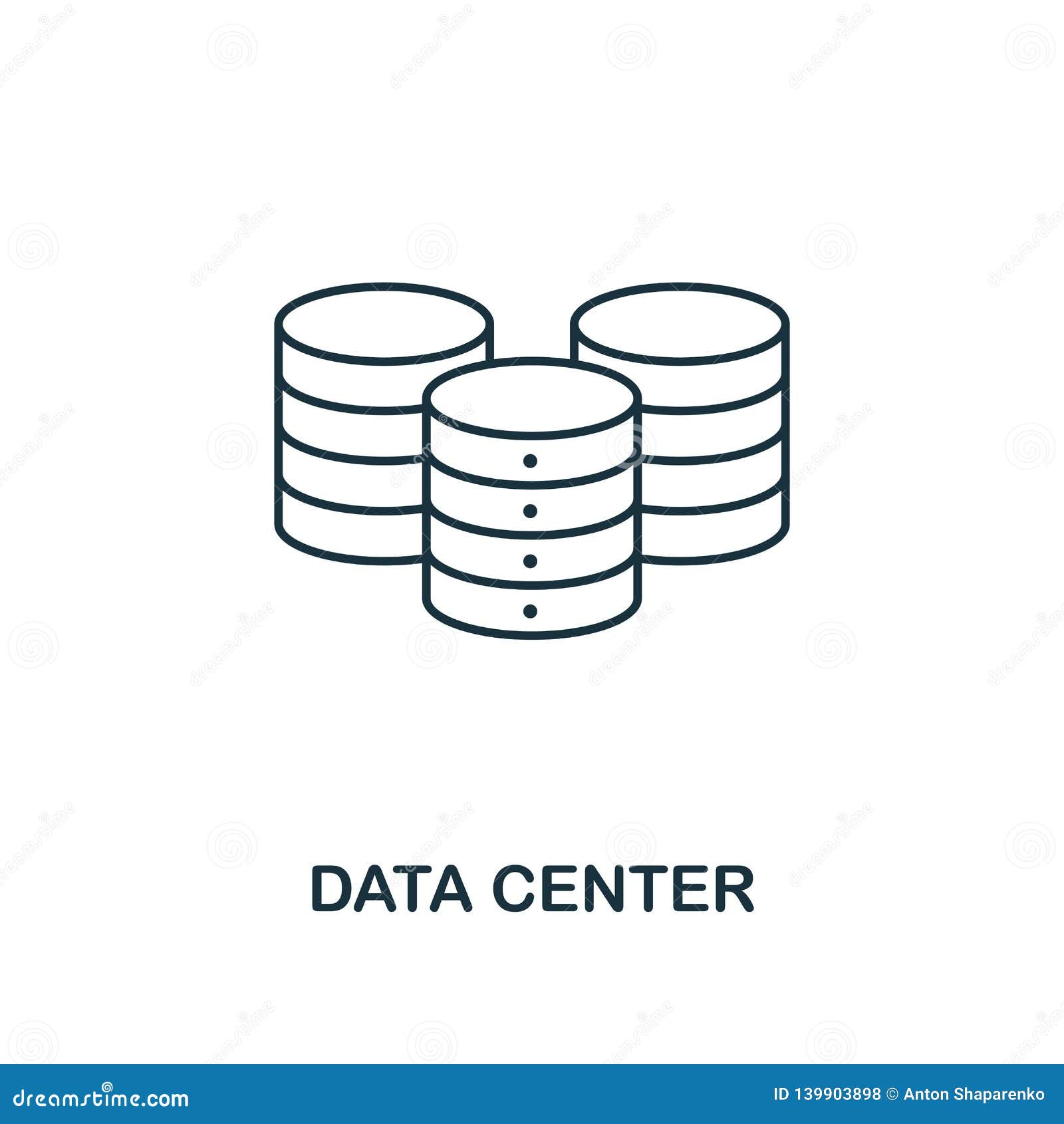 Data Center Outline Icon. Thin Line Style from Big Data Icons ...