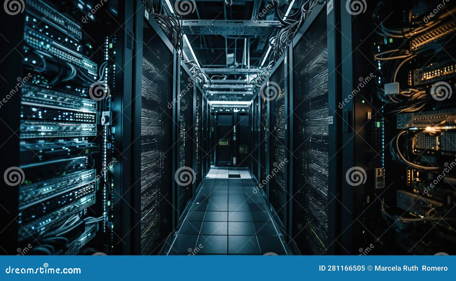 Data Center, Platform for Hosting Server. Generative AI Stock ...