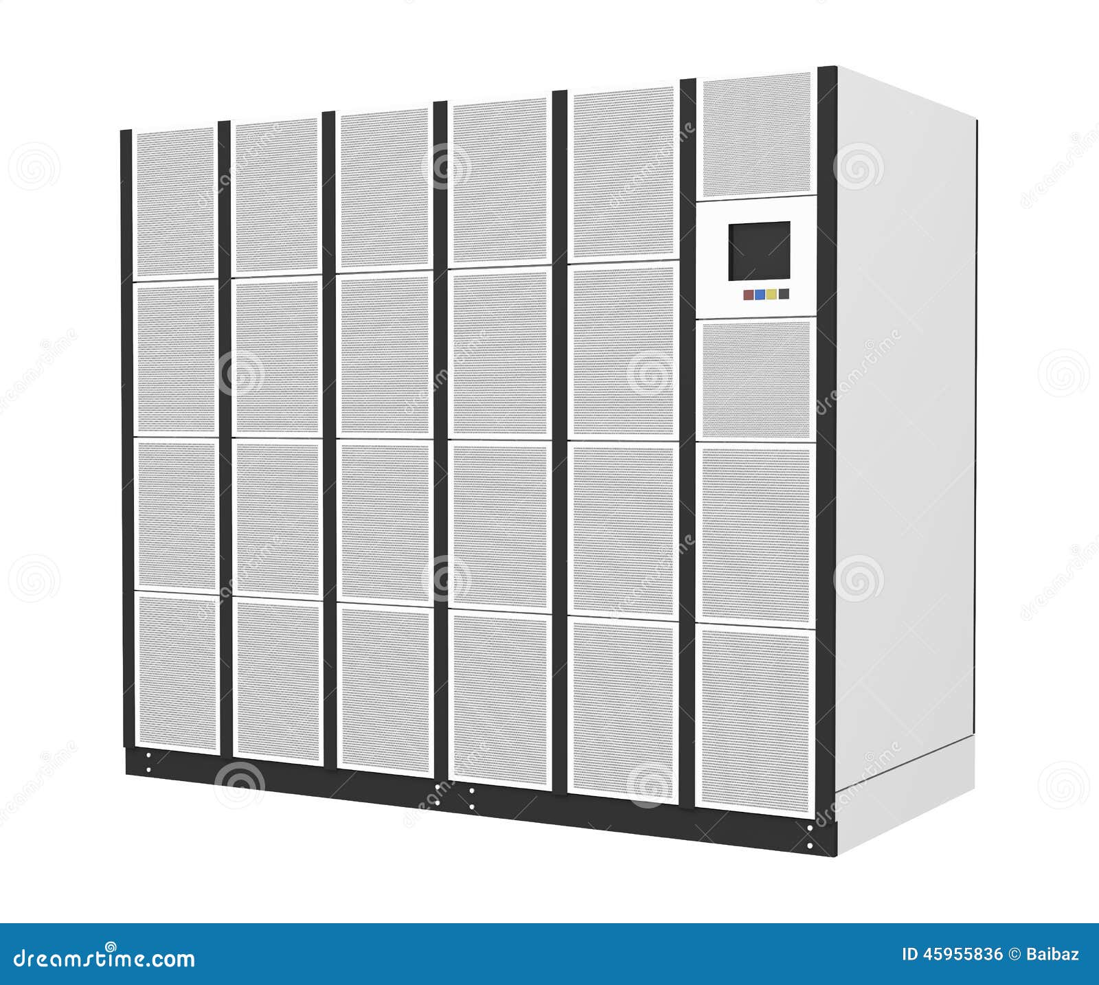 Data Center Power Supply Isolated on White Background Stock ...
