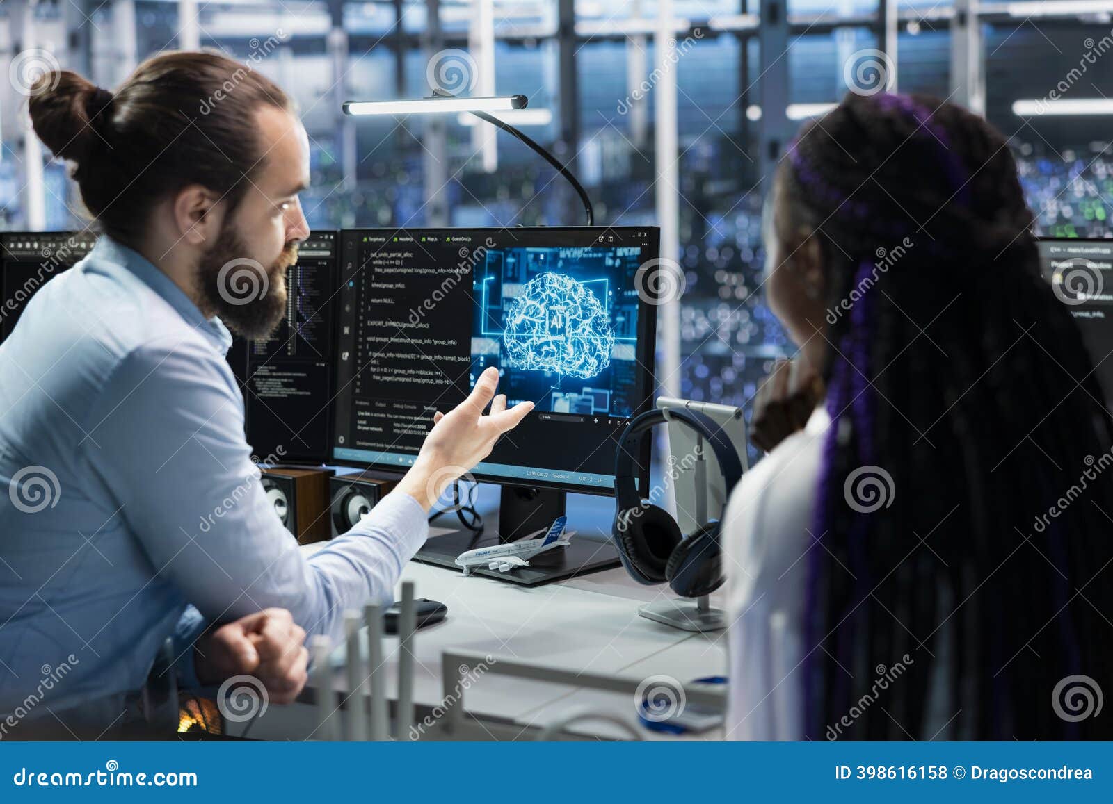 Programmers Collaborating On Group Project Compiling Algorithm For New Cloud Computing User ...
