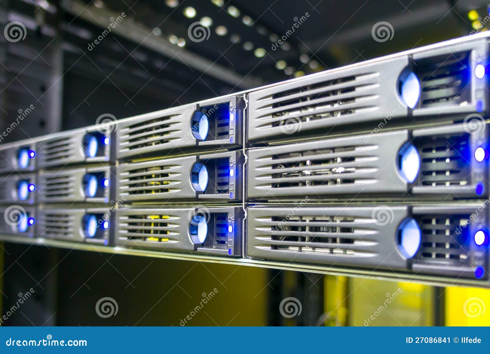 Data Center Rack with Hard Drives Stock Image - Image of enterprise ...