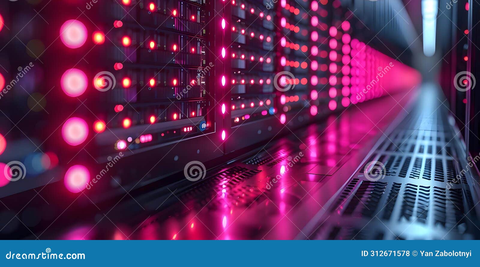 Data Center Rack with High-Performance Servers Operating at Full Load ...