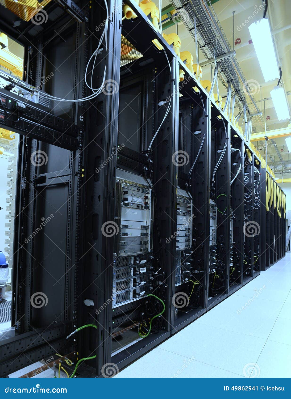 Data Center Rack and Stacks with Colour Effect Stock Image - Image of ...
