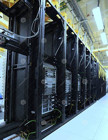 Data Center Rack and Stacks with Colour Effect Stock Image - Image of ...