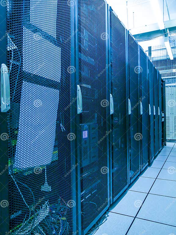 Data Center Rack and Stacks with Colour Effect Stock Image - Image of ...