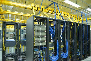 Data Center Rack and Stacks Stock Image - Image of modern, optical ...