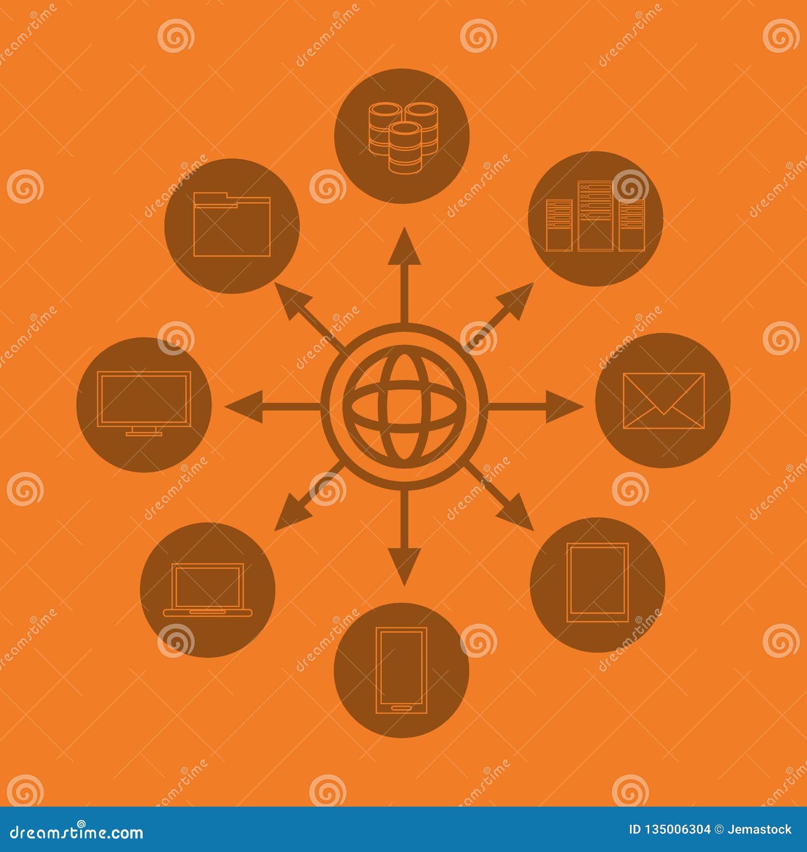 Data Center Related Icons Image Stock Vector - Illustration of hardware ...