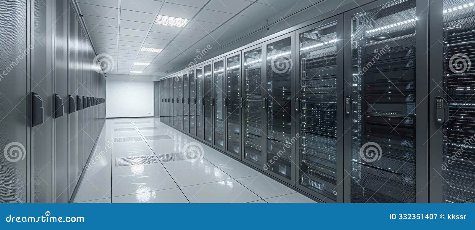Data Center Reliability, Meticulously Arranged Servers in a Modern Data ...