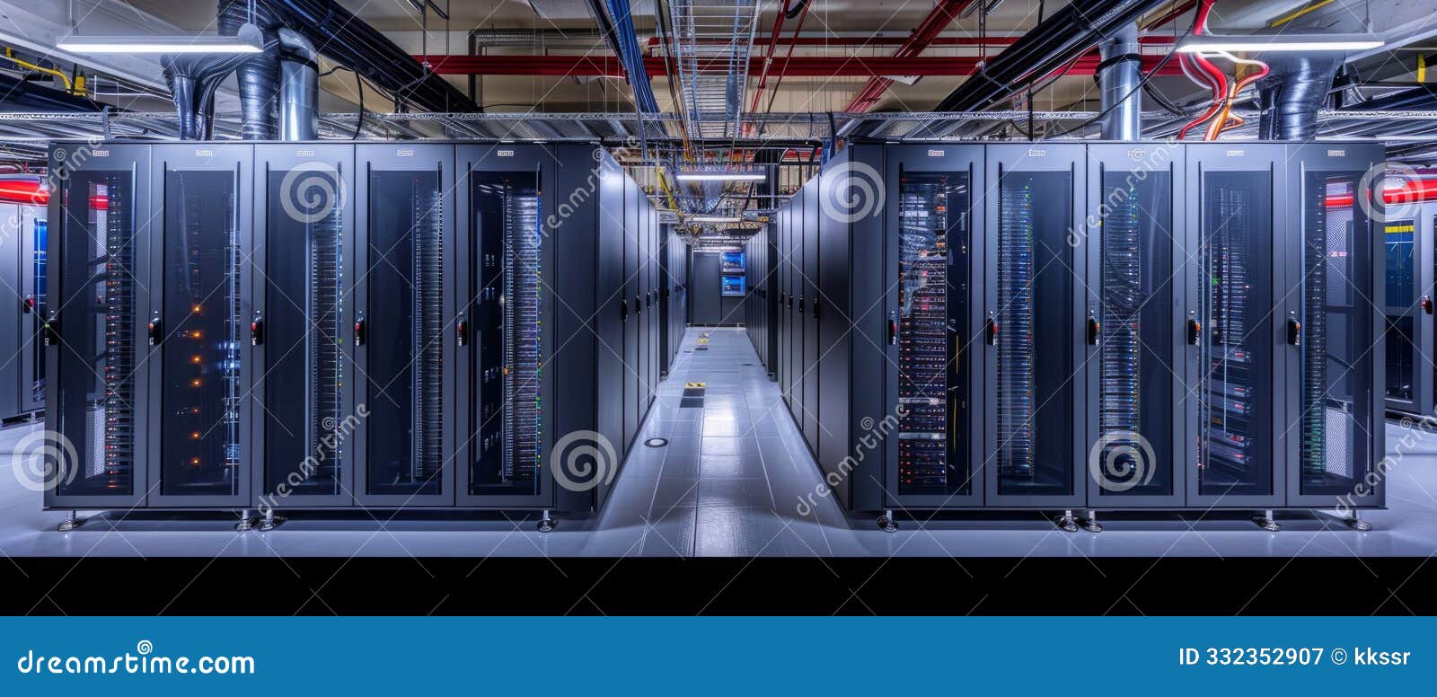 Units For Server Racks And Supercomputers Cartoon Vector ...