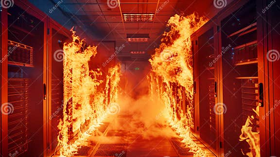 Data Center Room Burning Causing Critical Database Failure and Data ...