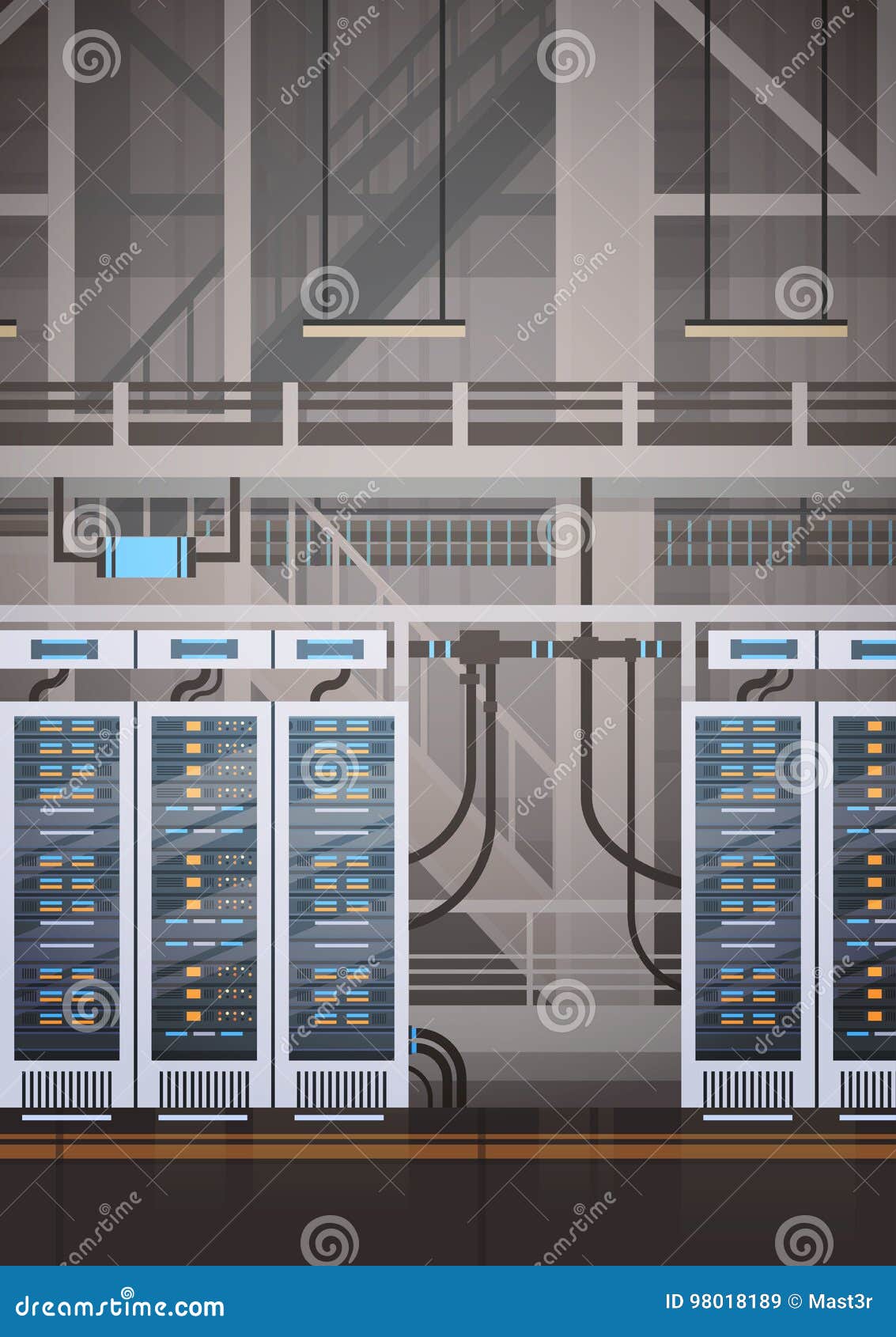 Data Center Room Hosting Server Computer Information Database Synchronize Technology Stock ...