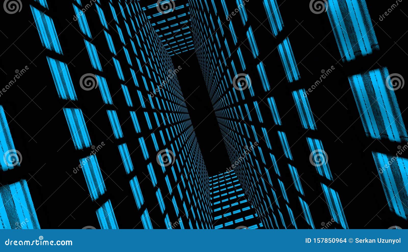 Data Center Room, Rack 3D Rendering. Network, Database, Supercomputer ...