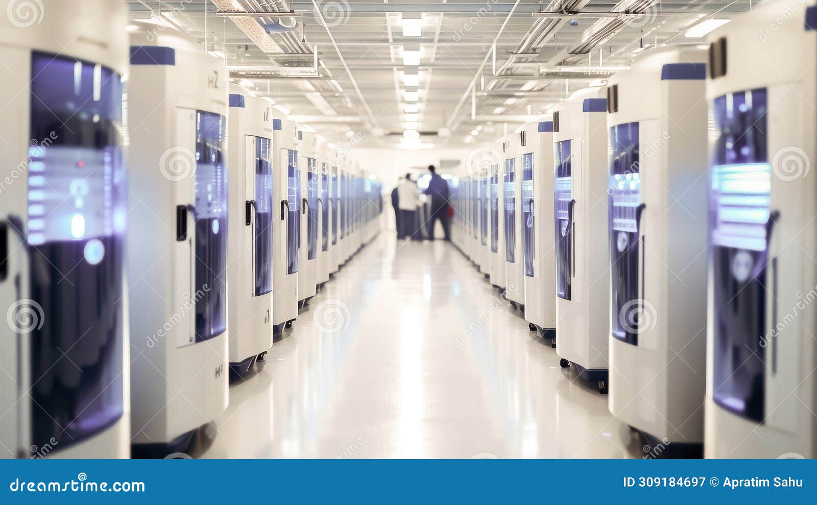 A Room Full of Modern Computer Machines for Storing and Managing ...