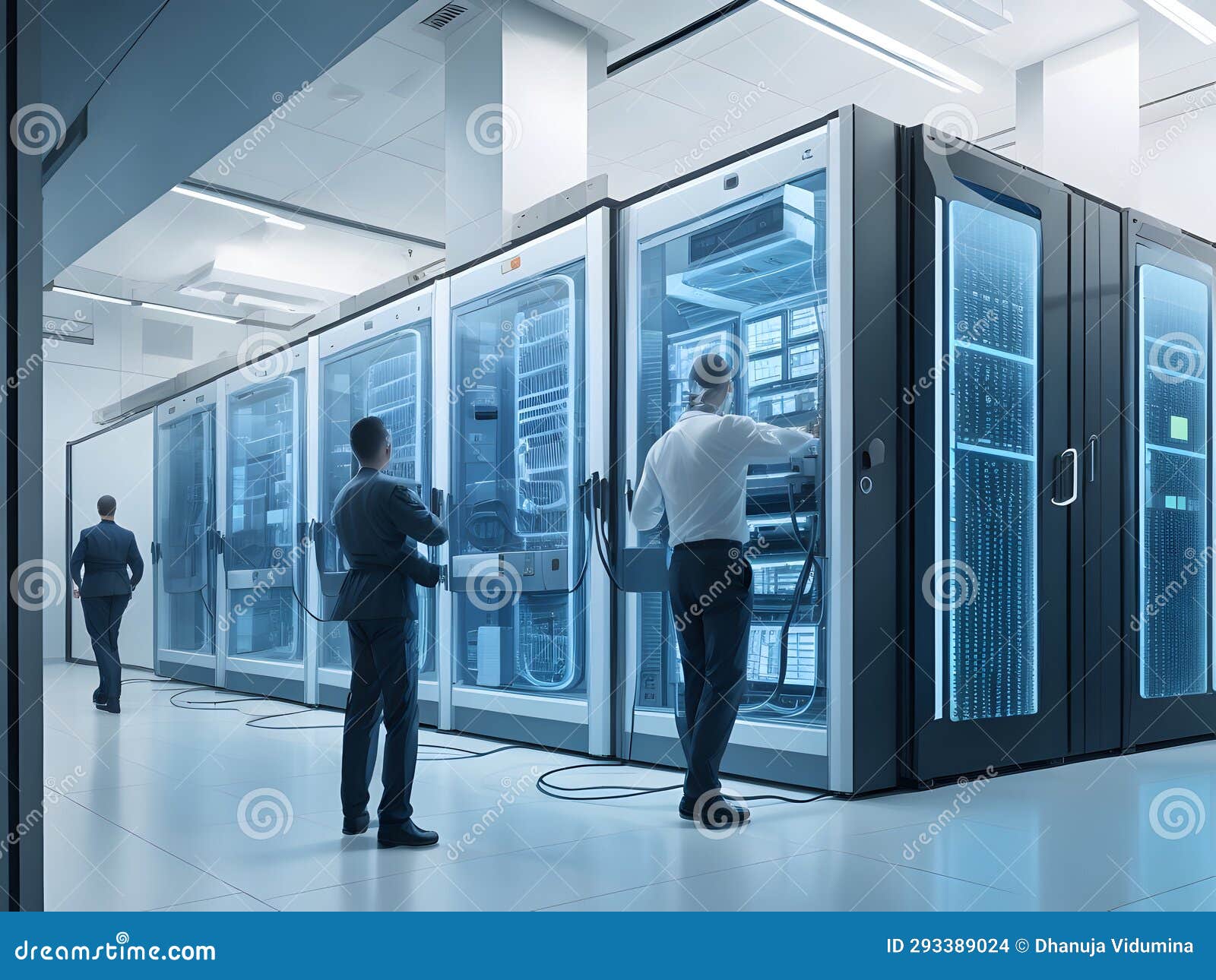 Data Center Security State-of-the-art Data Center Stock Illustration ...