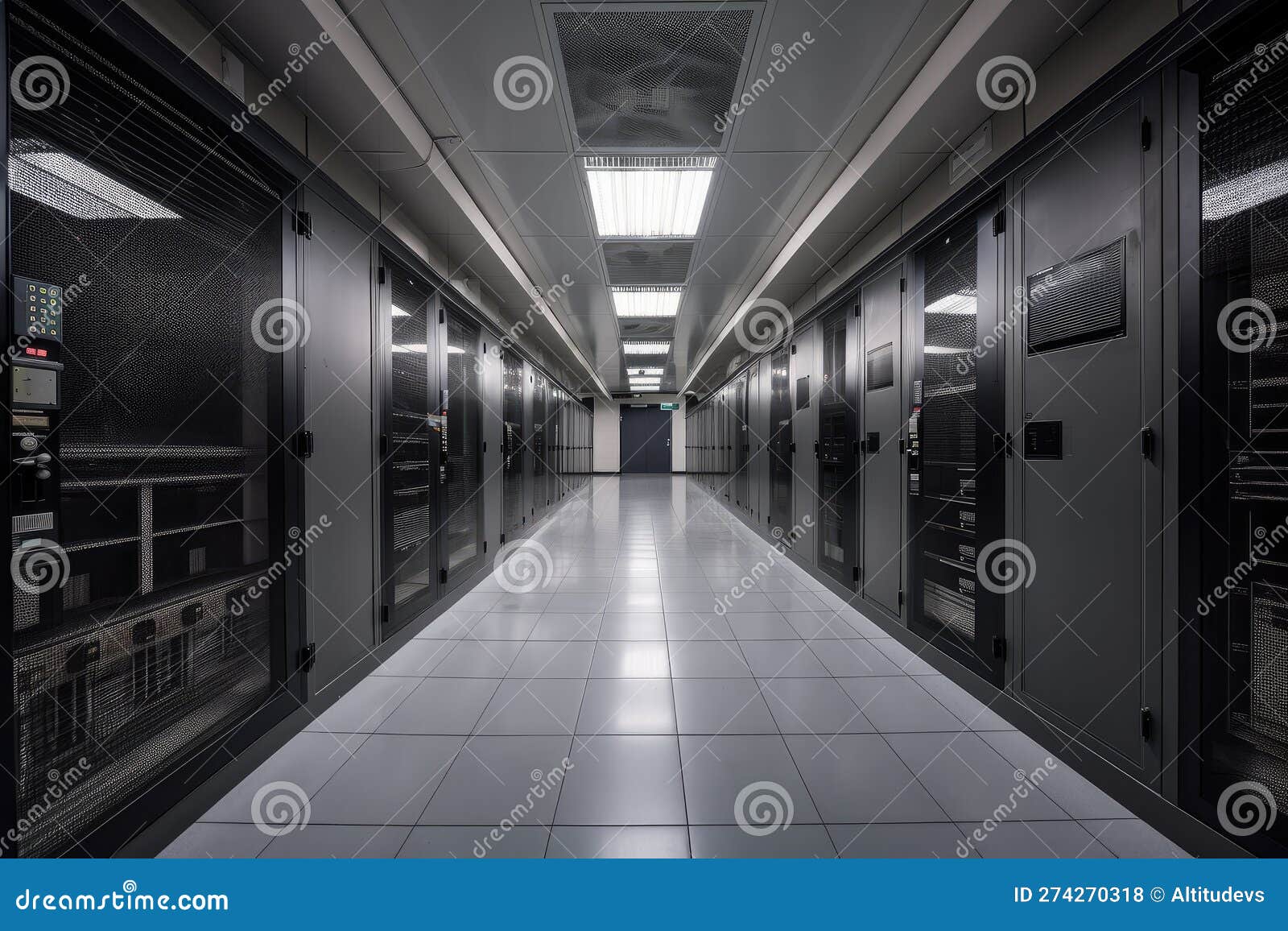 Data Center with Security System, Including Guards and Alarms Stock ...
