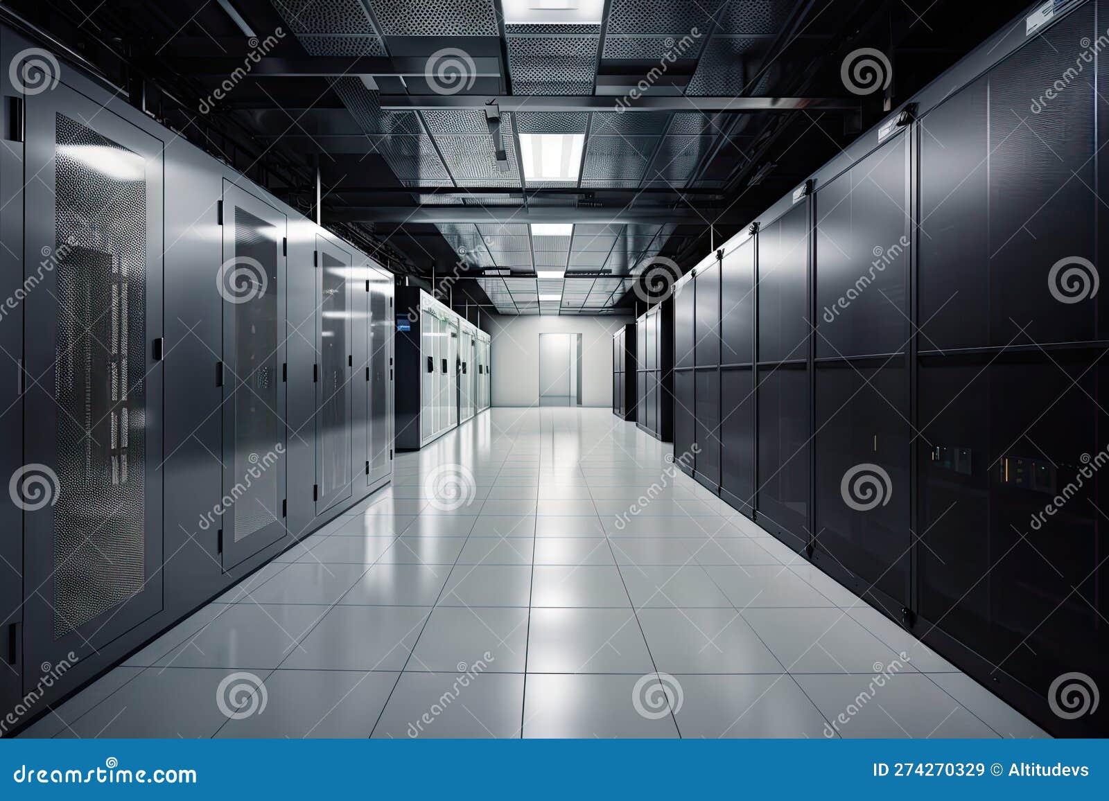 Data Center with Security System, Including Guards and Alarms Stock ...