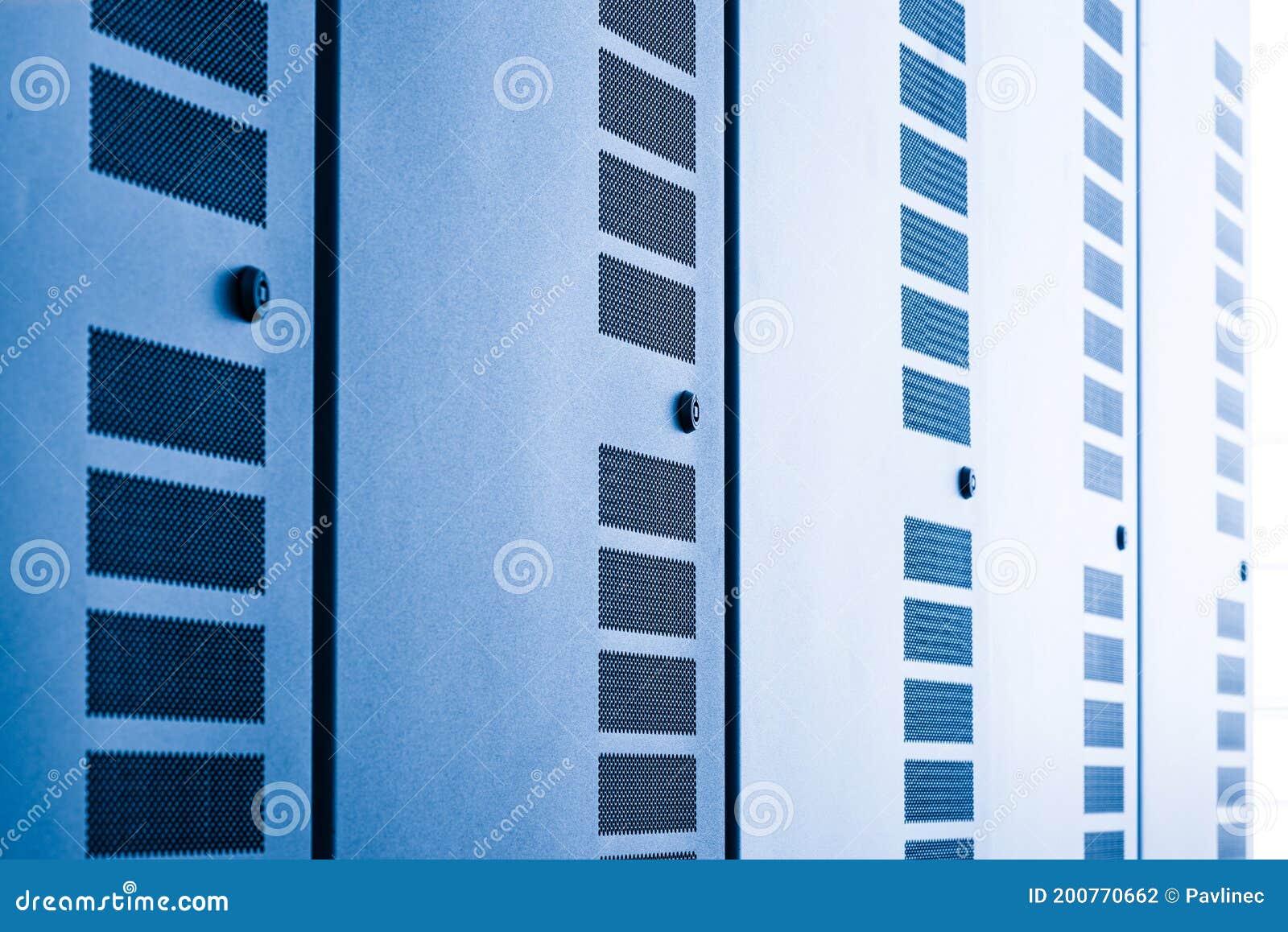 Data Center with Server Cabinets Stock Photo - Image of internet ...